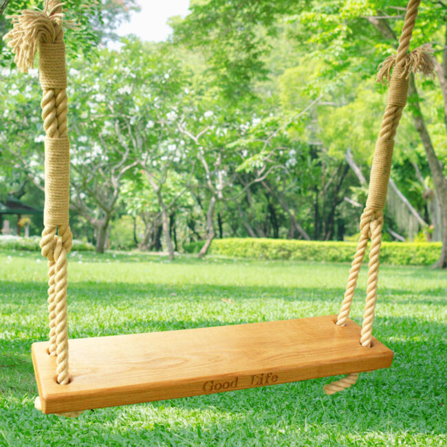Single Oak Tree Swing - handmade tree swing - garden swing
